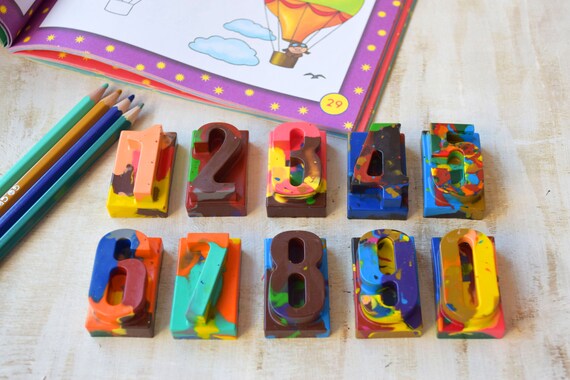 Maths Shaped Crayons Numbers Arithmetic Symbols Back to School | Etsy