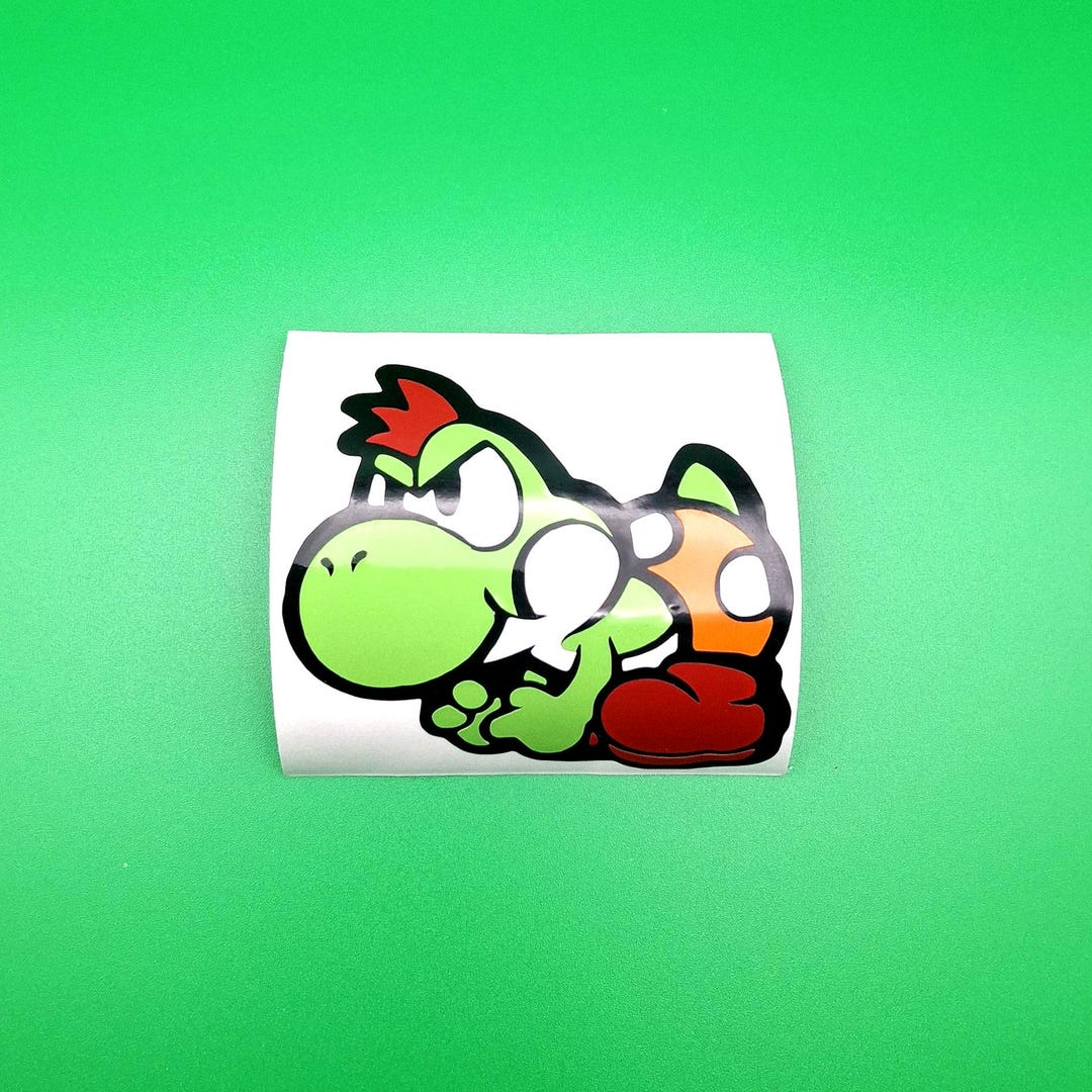 Paper Mario Kid Yoshi Multi Color Vinyl Decal for Car and Window - Etsy