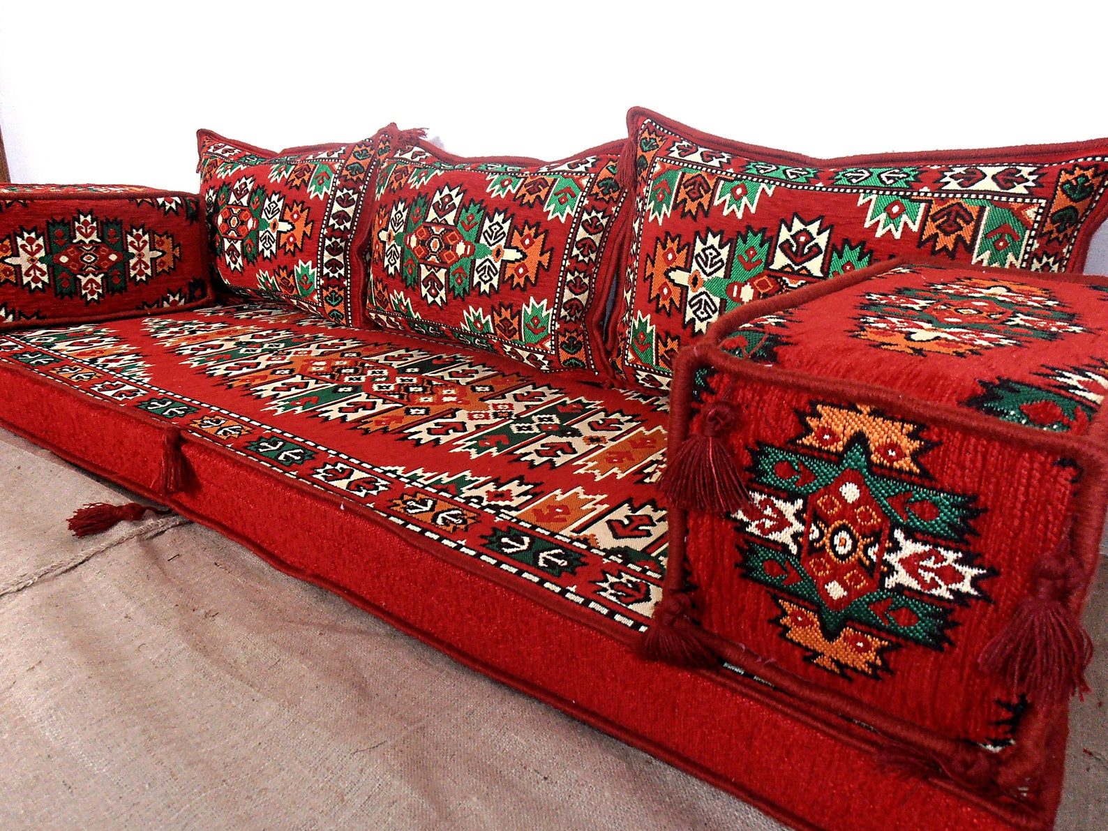 Arabic Style Majlis Floor Sofa Setbohemian Furniturefloor - Etsy