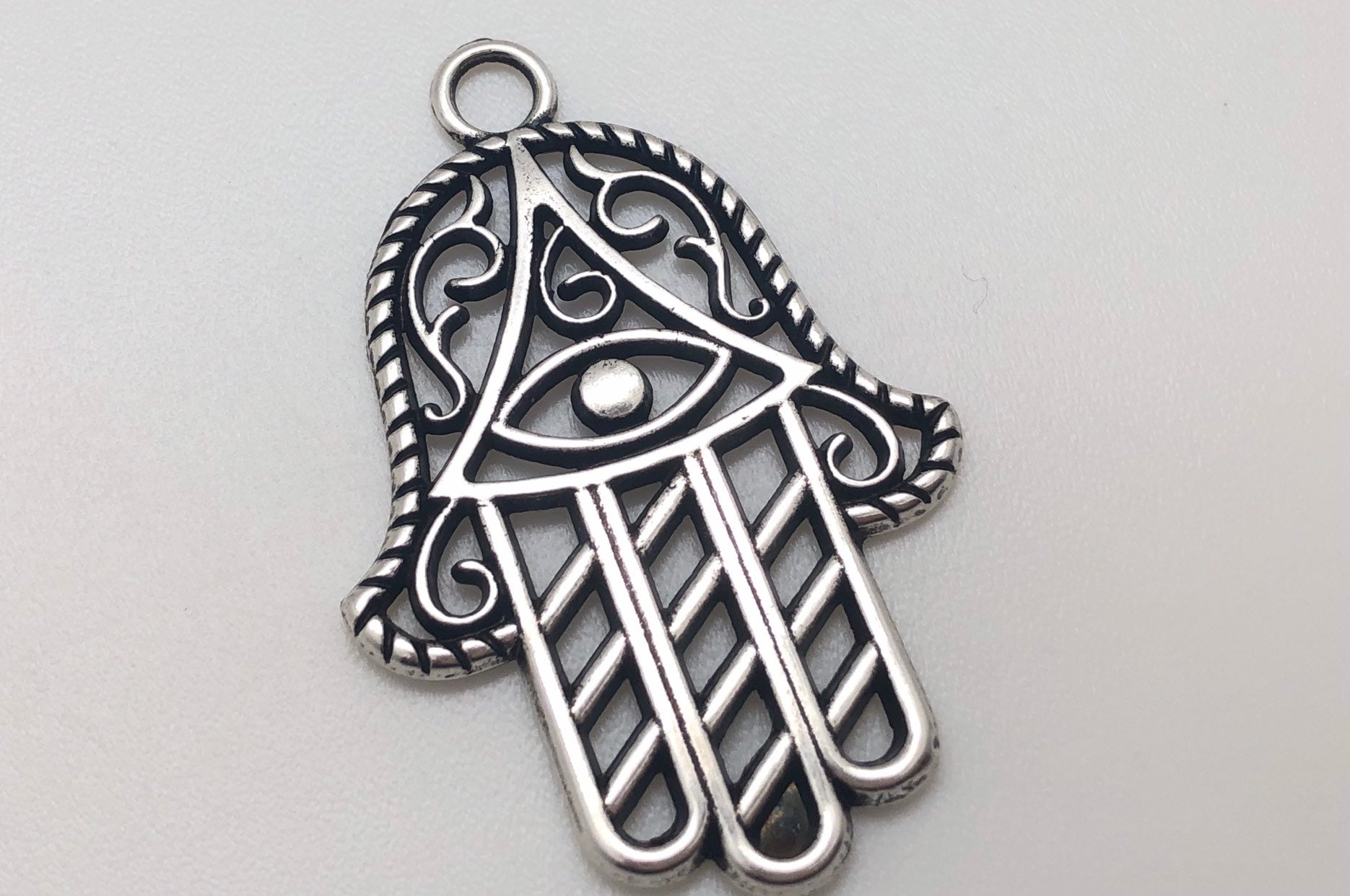 47mm X 32mm Gold/silver Hamsa Pendant - Etsy