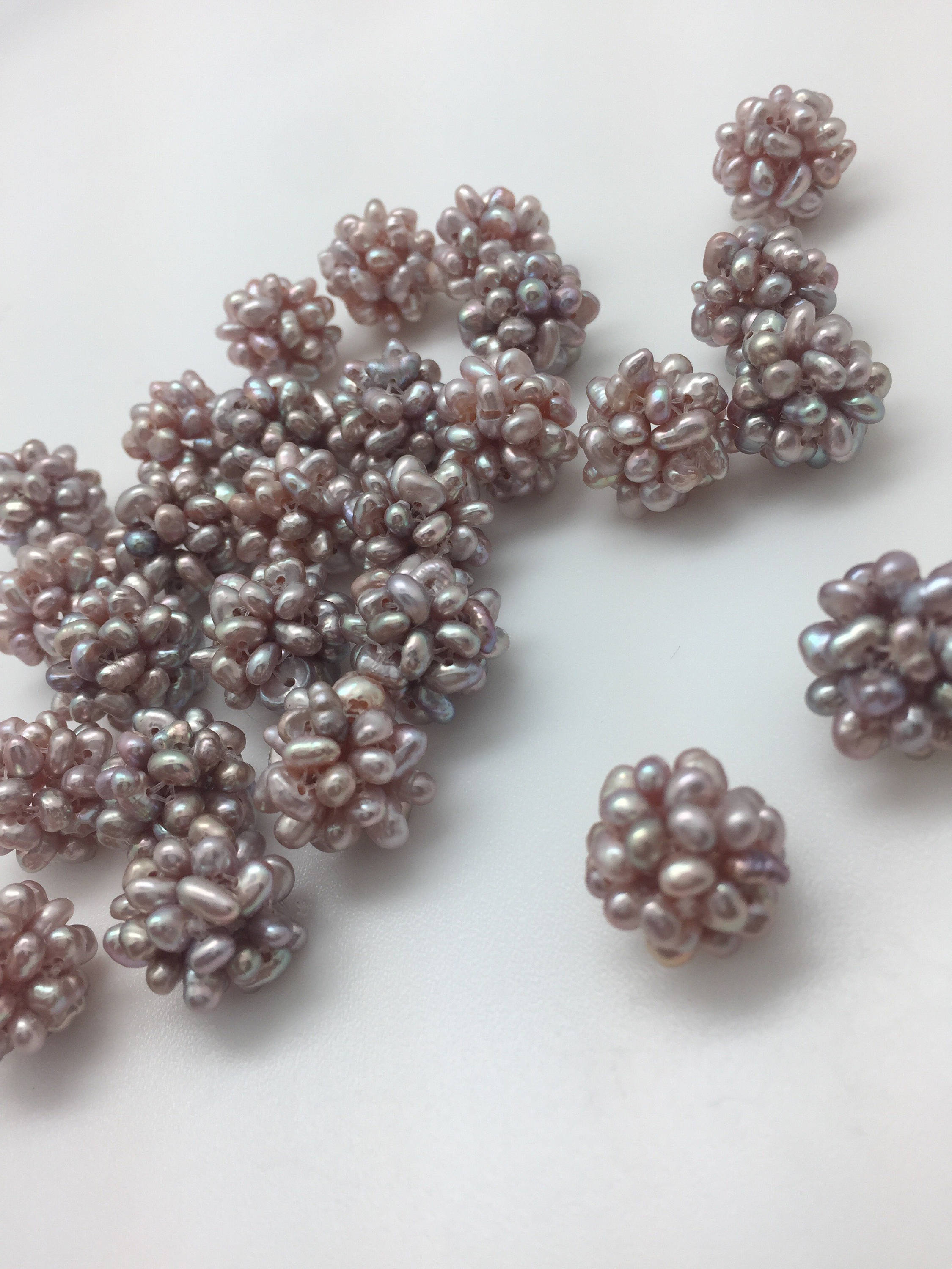 Lavender Color 15 17mm Freshwater Seed Pearl Balls Lot of 10 | Etsy