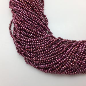 Dark Red 2 to 2-1/2mm Seed Freshwater Pearls Strand - Etsy