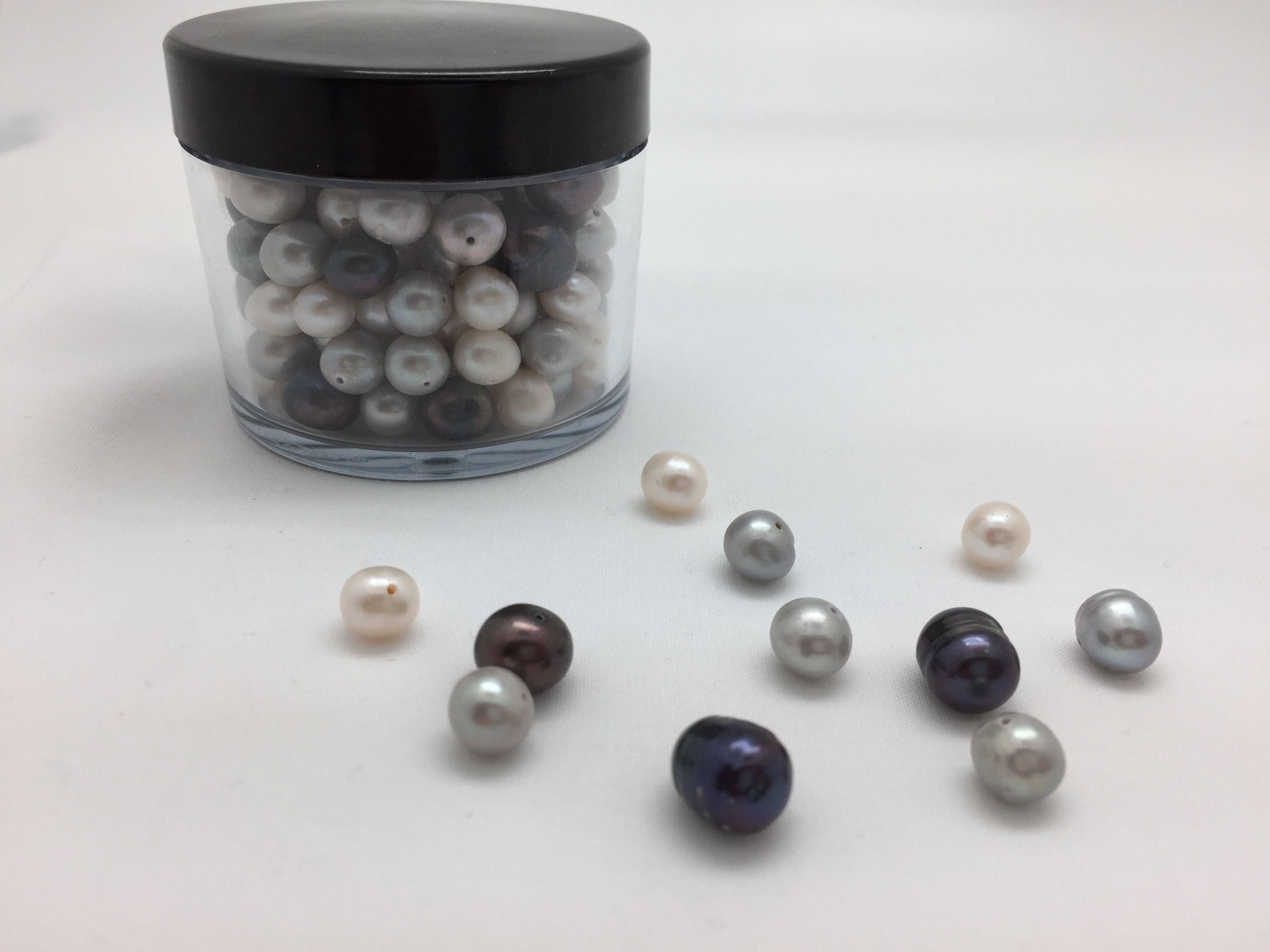 2 4 and 6 OZ Mixture of Lustrous Peacock White and Silver - Etsy