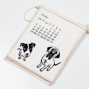 GIFT PACK "the Dog" Embroidered Wall Calendar 2026 With Pouch ...