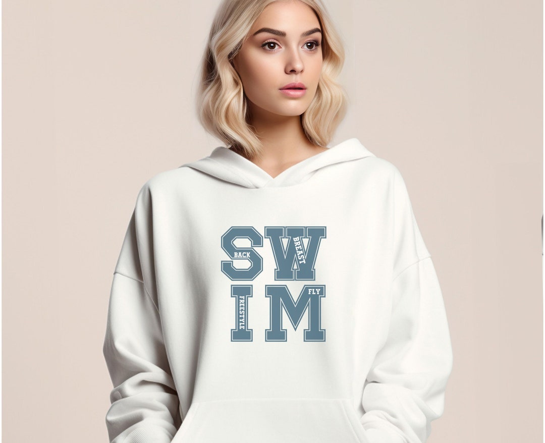 SWIM Hooded Sweatshirt, Swim Team Sweatshirt, Swimming Hoodie, Swim ...