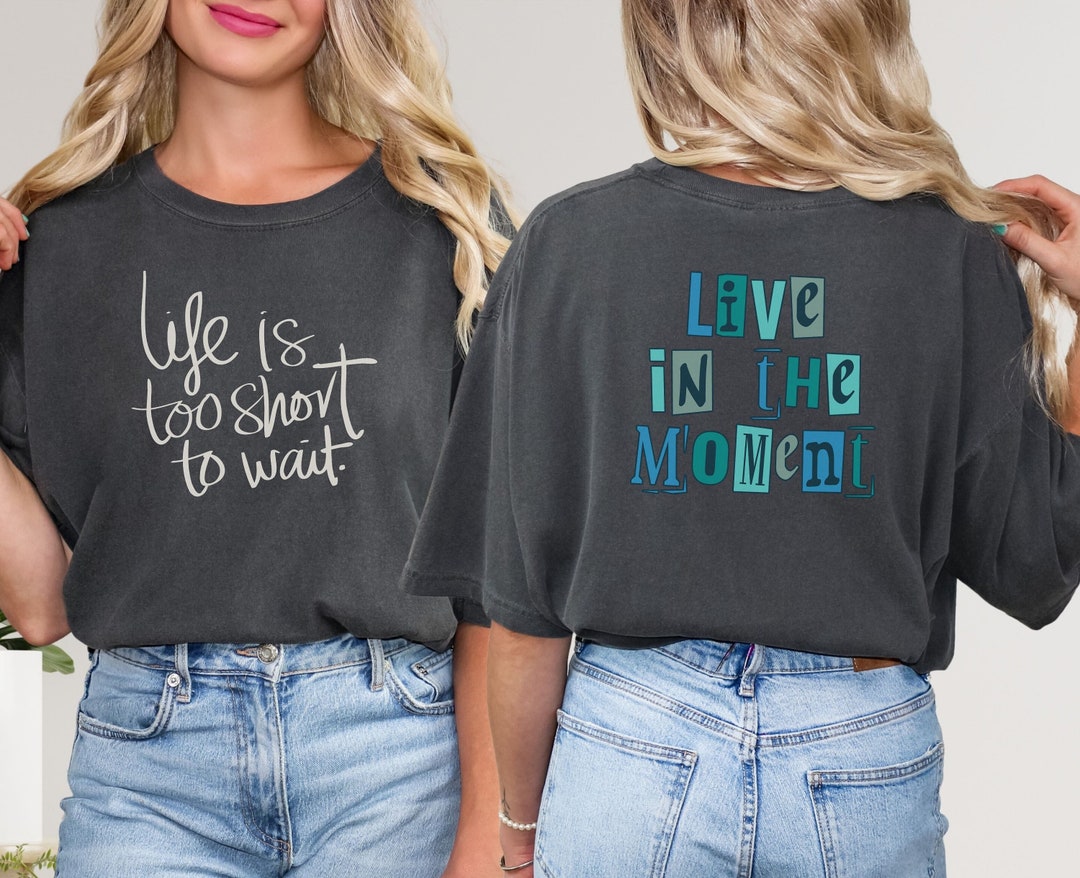 Front and Back Life is Short Shirt Seize the Day Gift for Family Shirt ...