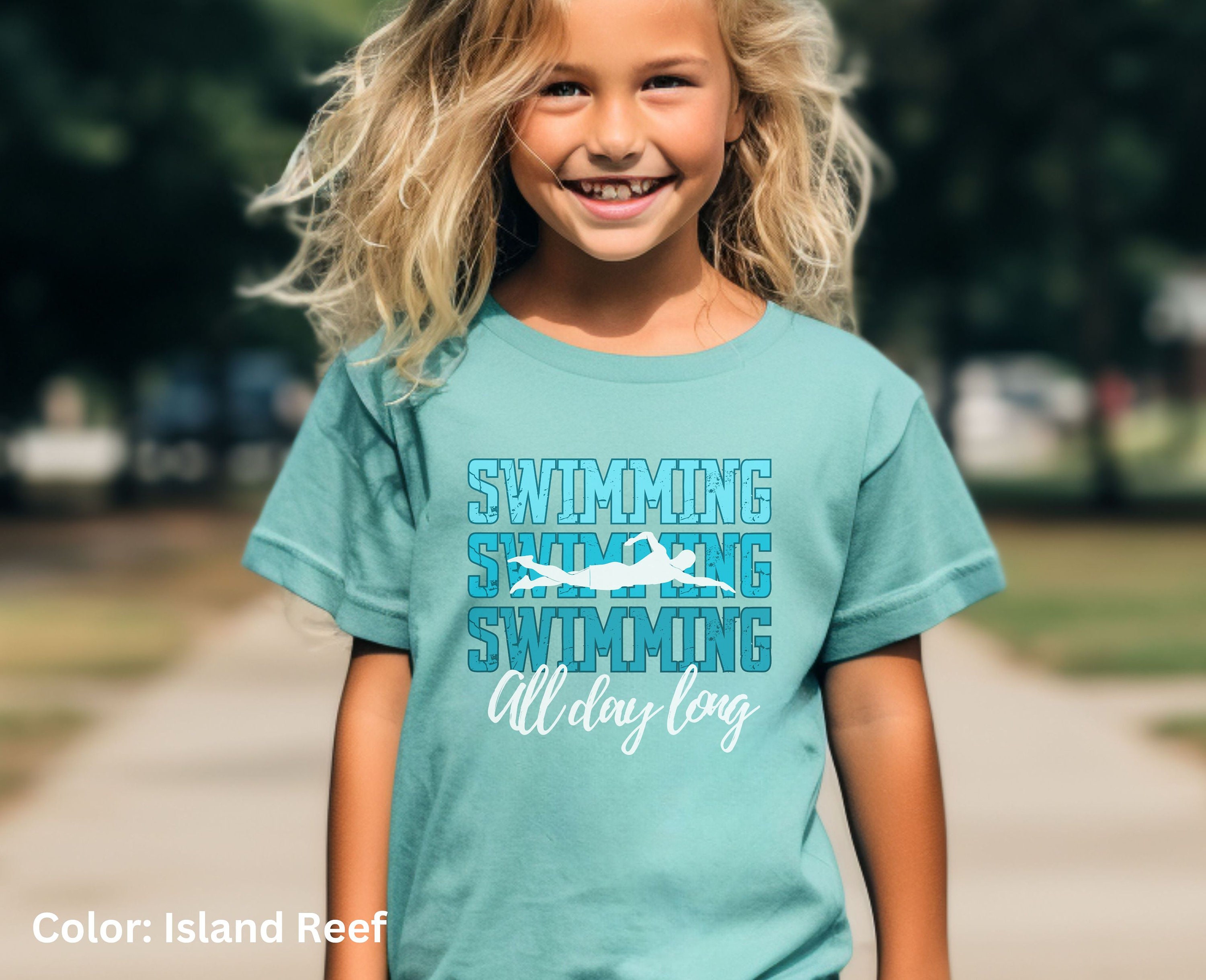Swim Shirt Youth Midweight Tee for Swimmer Beach Lover Swimming Shirt ...