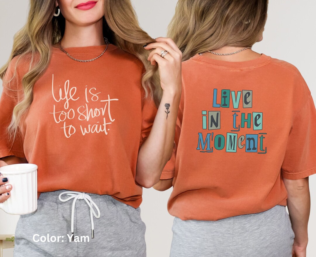 Front and Back Life is Short Shirt Seize the Day Gift for Family Shirt ...