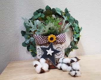 Primitive planter | Etsy