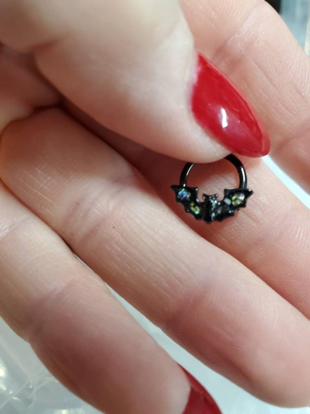 Petite Abalone Bat Clicker 16G Septum/cartilage/tragus/daith Body ...