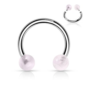 Gemstone Horseshoe Labret Monroe Cartilage Tragus Helix Jewelry 316L ...