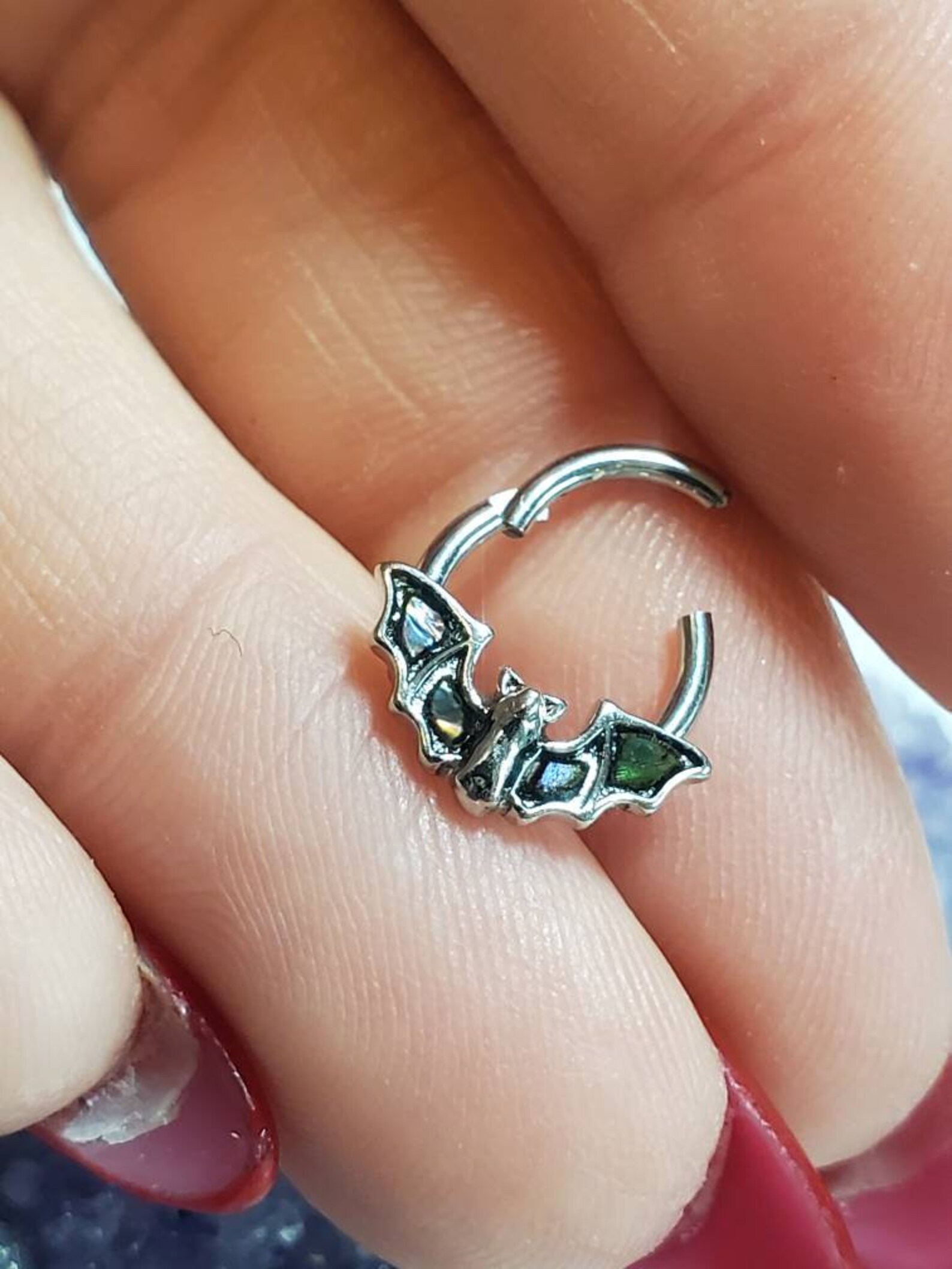 Petite Abalone Bat Clicker 16G Septum/cartilage/tragus/daith - Etsy