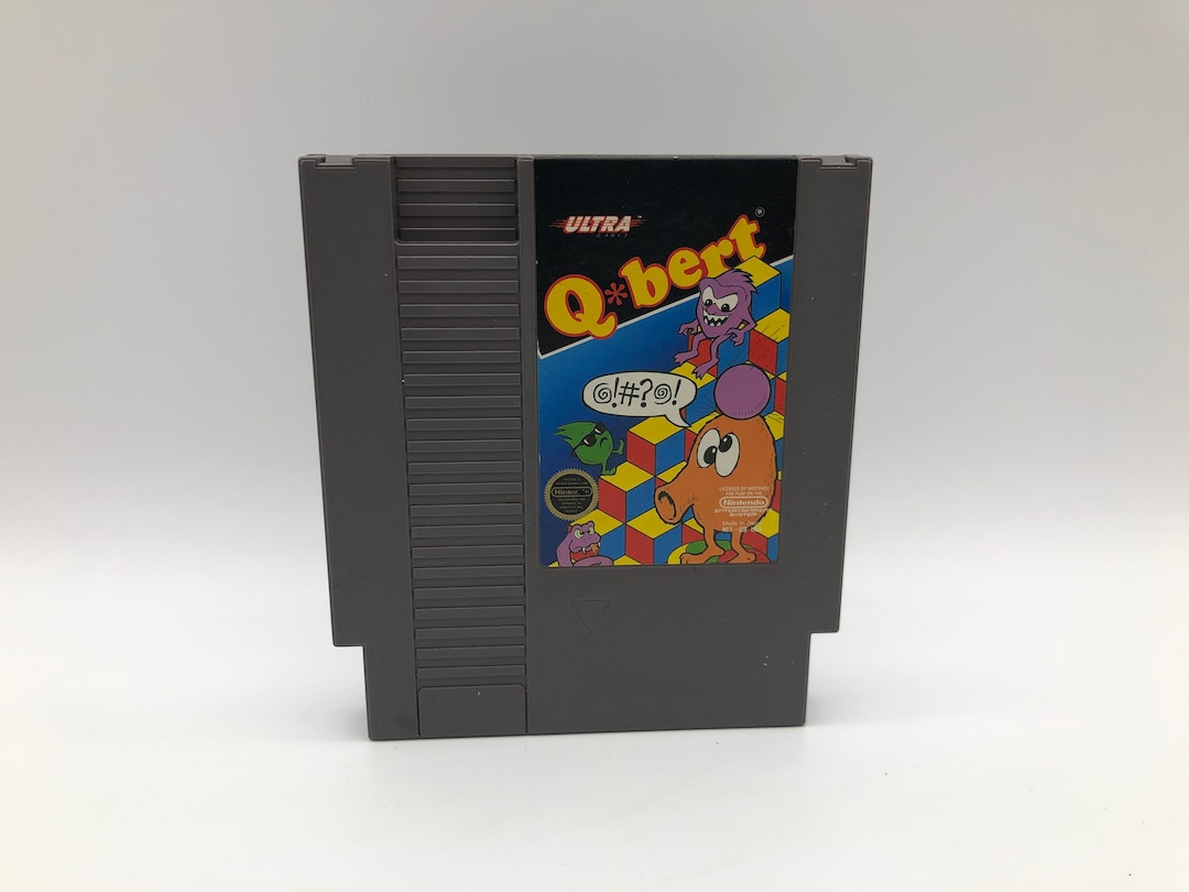 Q*bert (nintendo Entertainment System, NES, 1989) Vintage Video Games ...