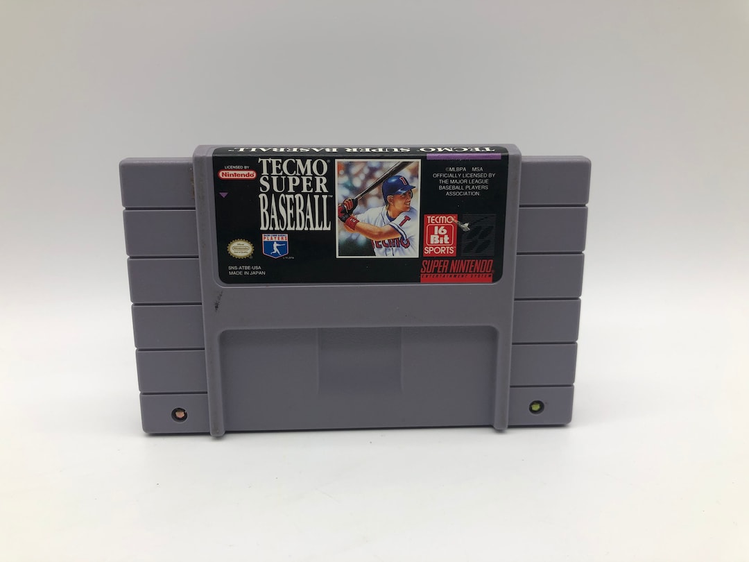 Tecmo Super Baseball - Super Nintendo, 1994 | SNES Cartridge - Retro ...