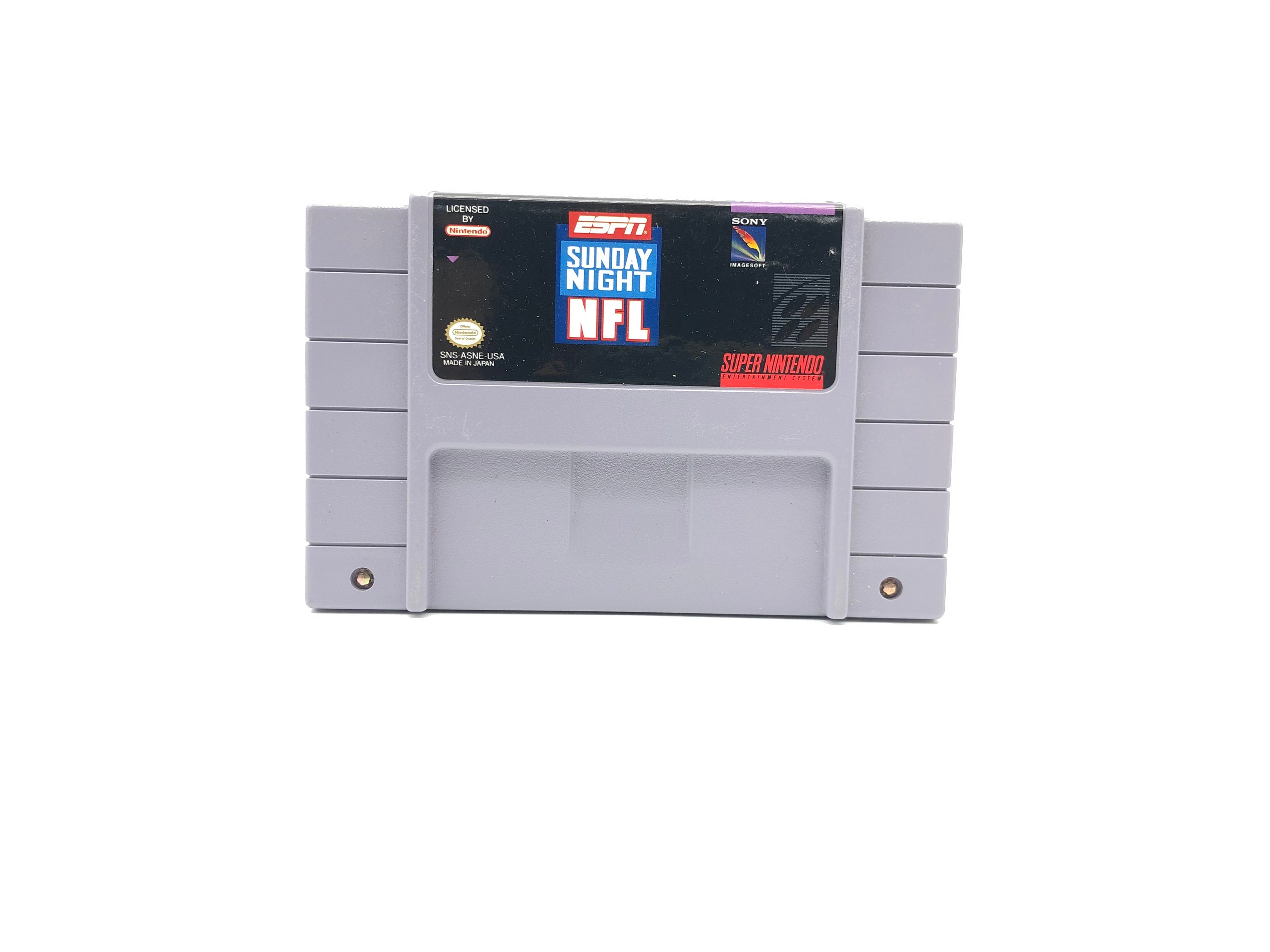 ESPN Sunday Night NFL Football super Nintendo 1994 SNES - Etsy