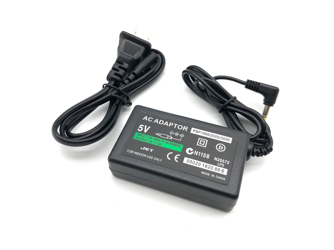 PSP Charger, Playstation Portable 1000 2000 3000 Slim, Wall AC Adapter ...
