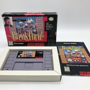Breakthru, Super Nintendo System 1994 | Complete in Box, Vintage Rare ...