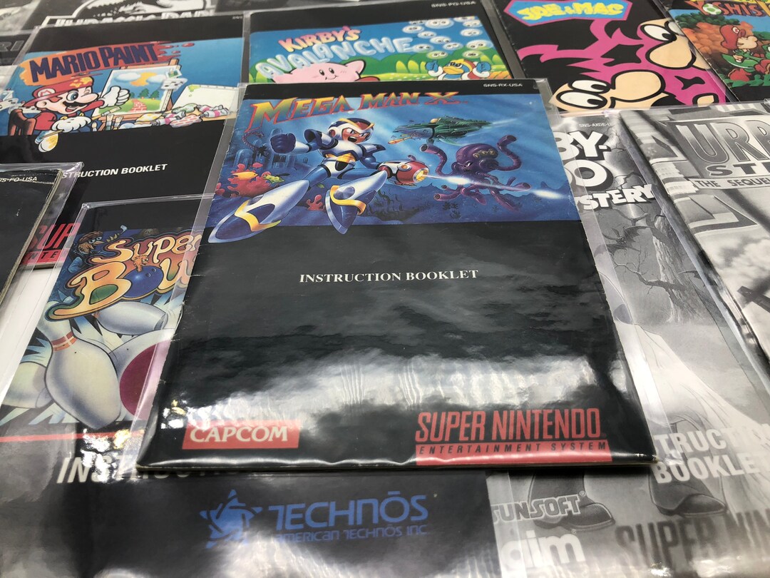 Super Nintendo Game Instruction Manual: Mario, Megaman, Yoshi - Etsy