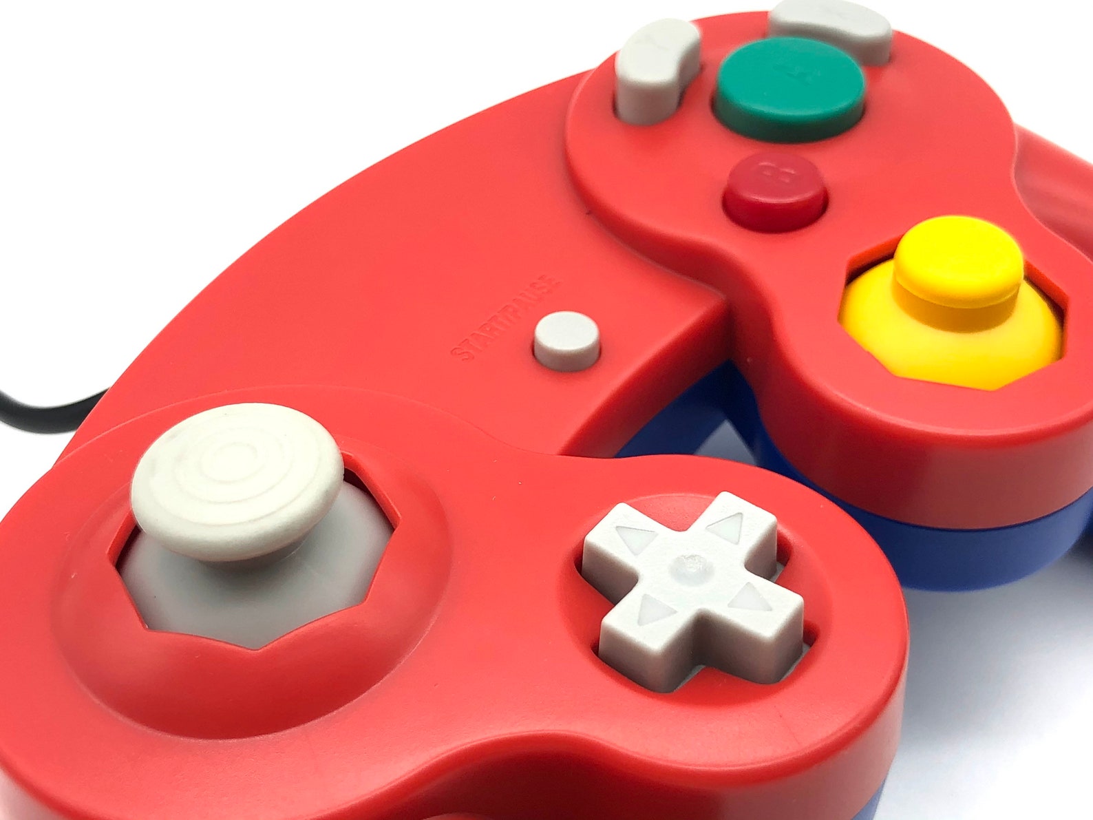 Nintendo Game Cube Red /blue Controller Mario Bros. Themed - Etsy