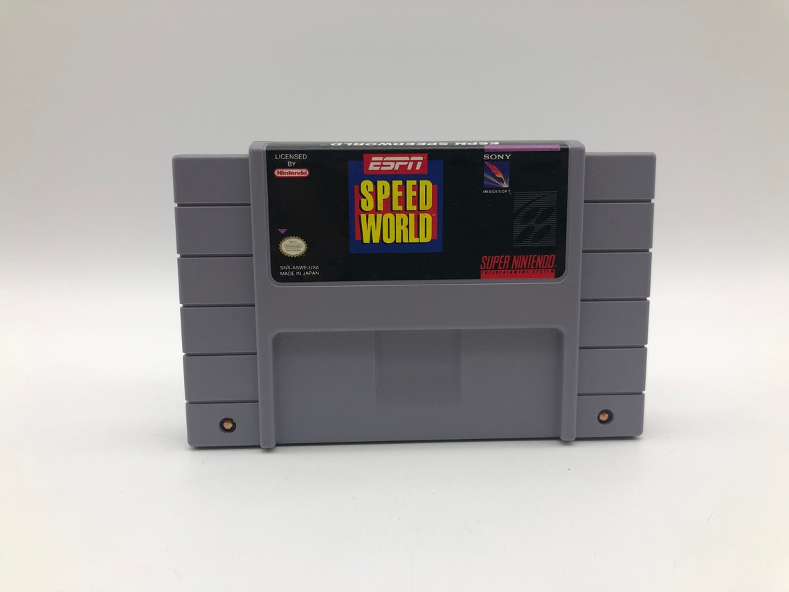 ESPN Speedworld Racing super Nintendo 1994 Nascar - Etsy