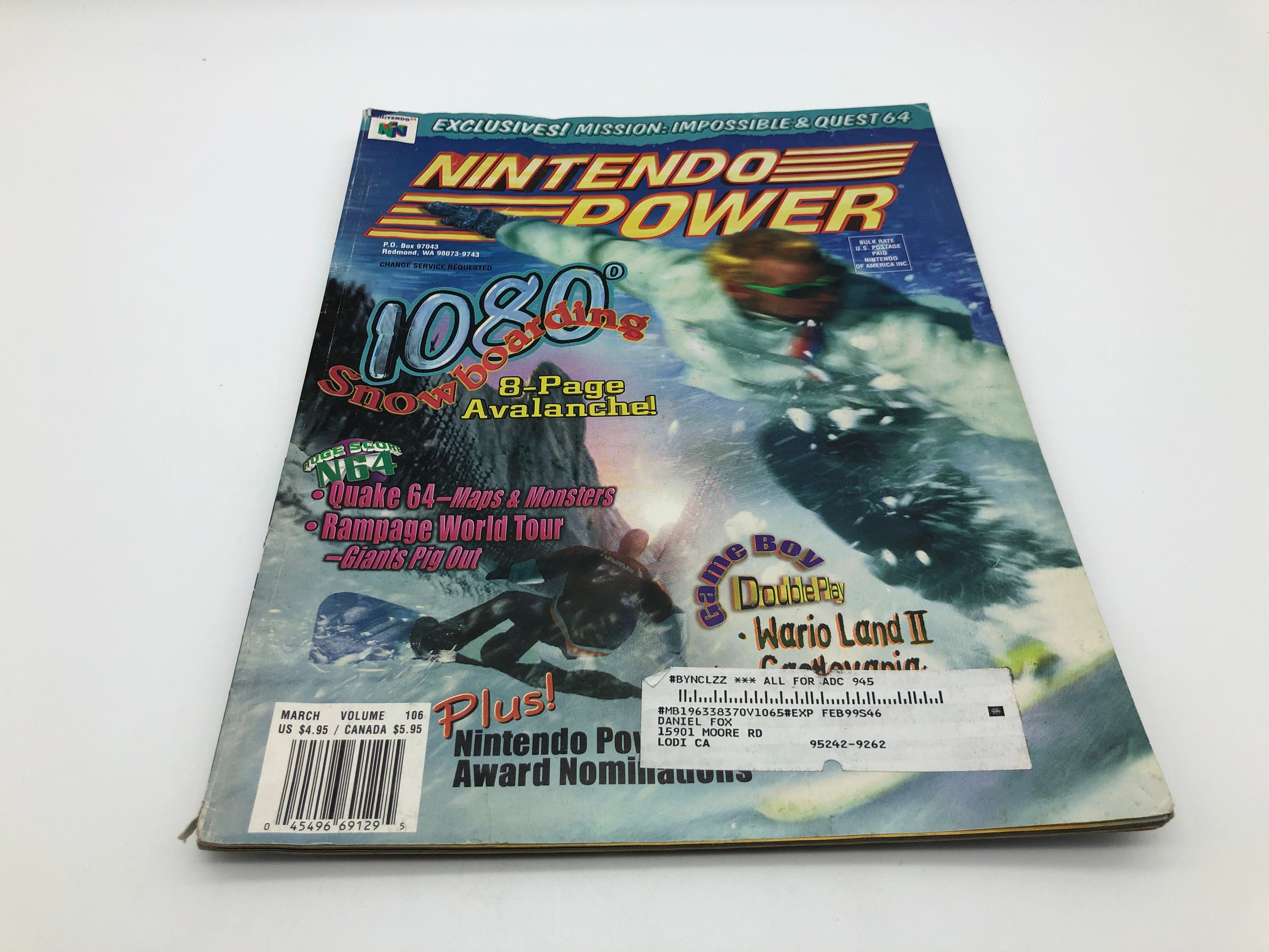 Nintendo Power Volume 106 1080 Snowboarding Cover incluye - Etsy España