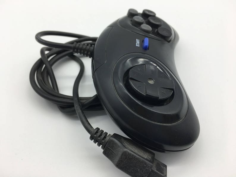 Sega Genesis 6 Button Controller Game Pad Premium Black With | Etsy