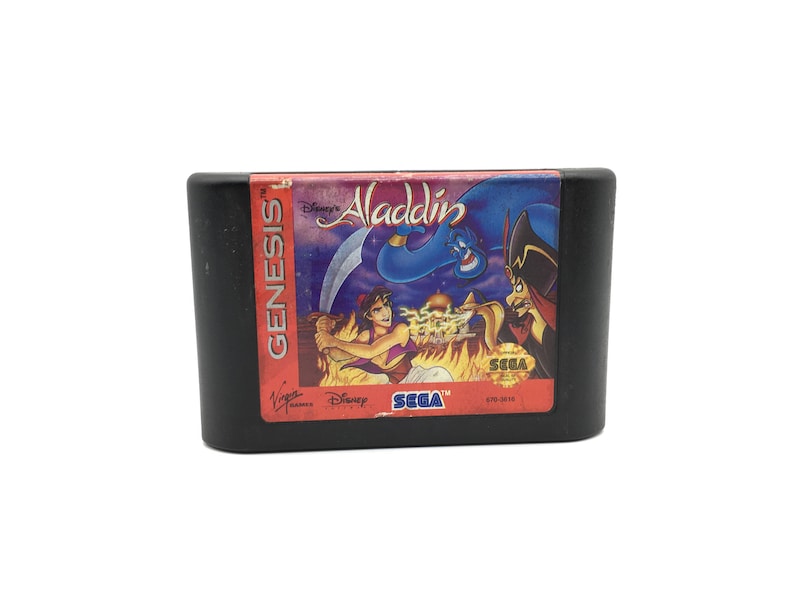 Disney's Aladdin (sega Genesis, 1993) Original Video Game Cartridge ...