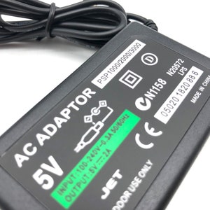 PSP Charger, Playstation Portable 1000 2000 3000 Slim, Wall AC Adapter ...
