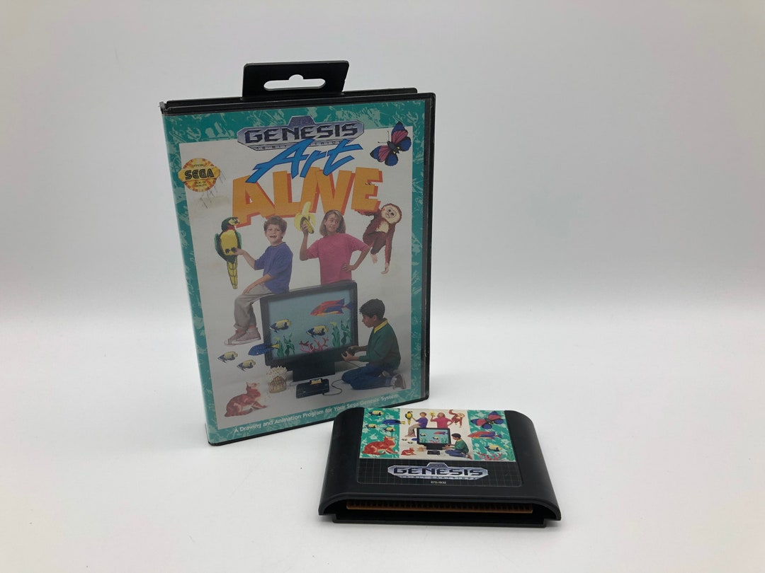 Art Alive (sega Genesis, 1991) With Original Box, Vintage Video Game ...