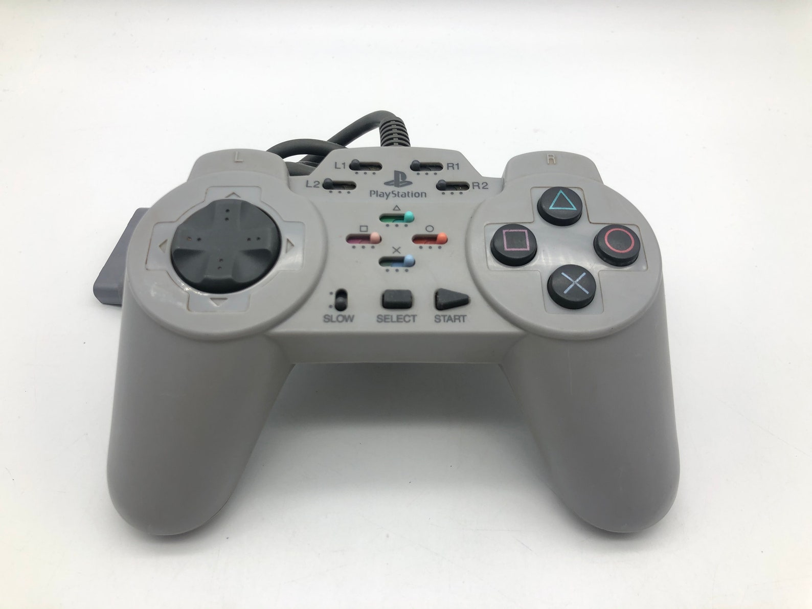 Playstation 1 Controller ASCII Enhance Pad, Turbo Model 8180 Gray ...