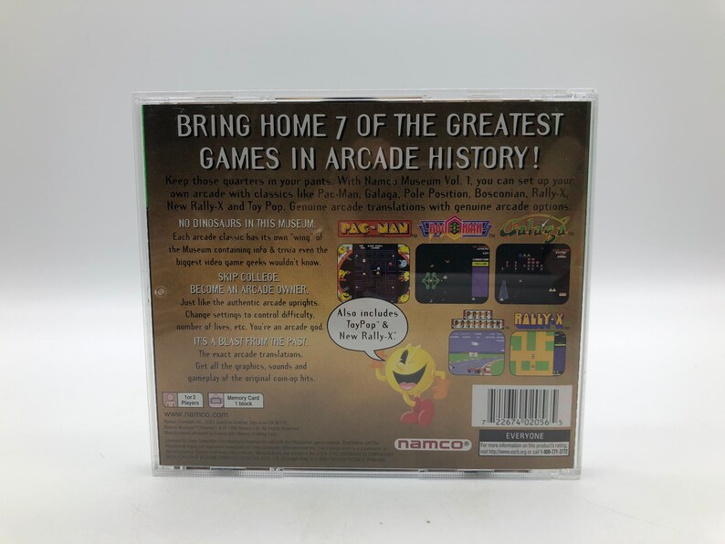 Namco Museum Vol. 1, Sony Playstation 1, 1995 | Complete, Vintage Video ...