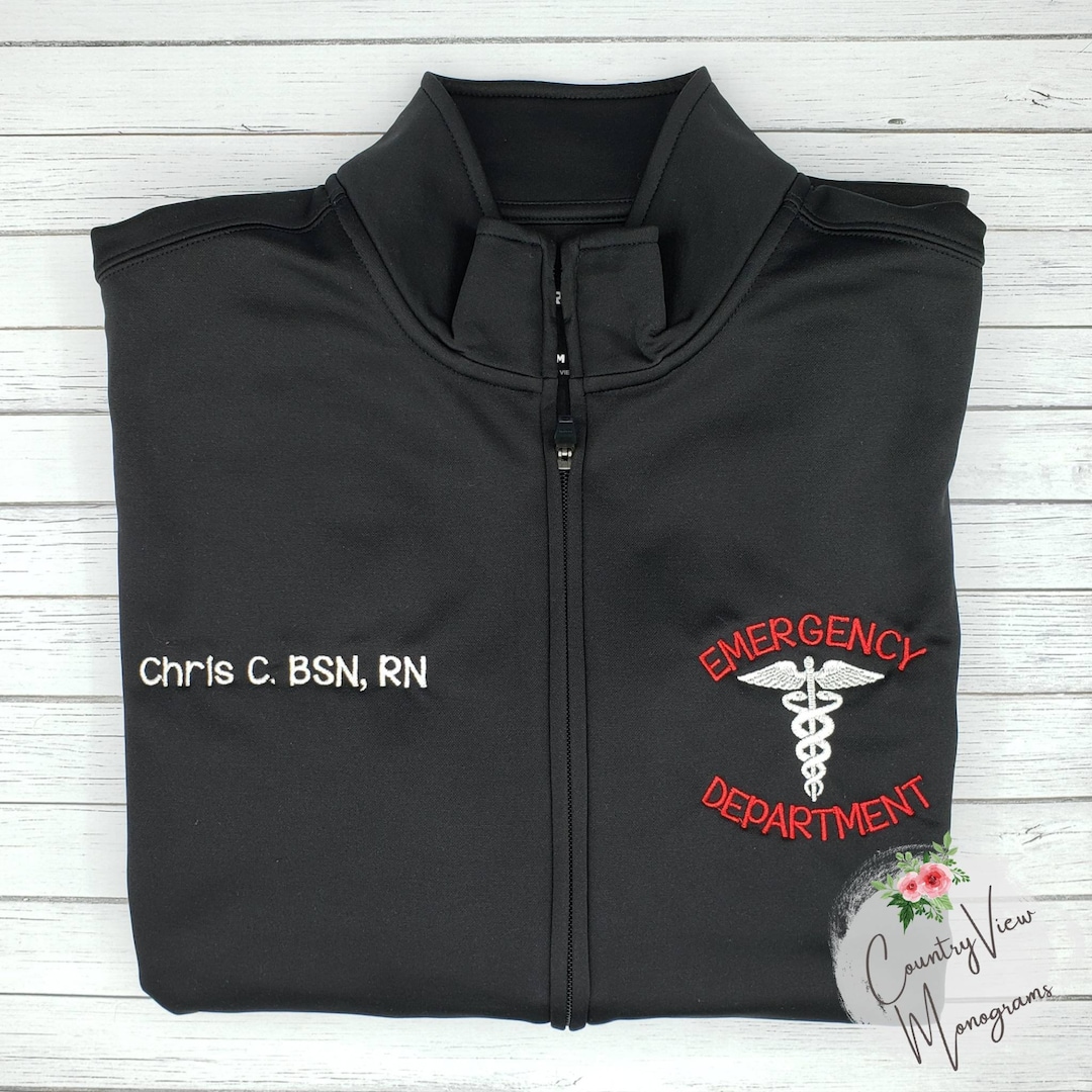 Mens/unisex-emergency Department Caduceus on Sportwick Fleece Lined ...
