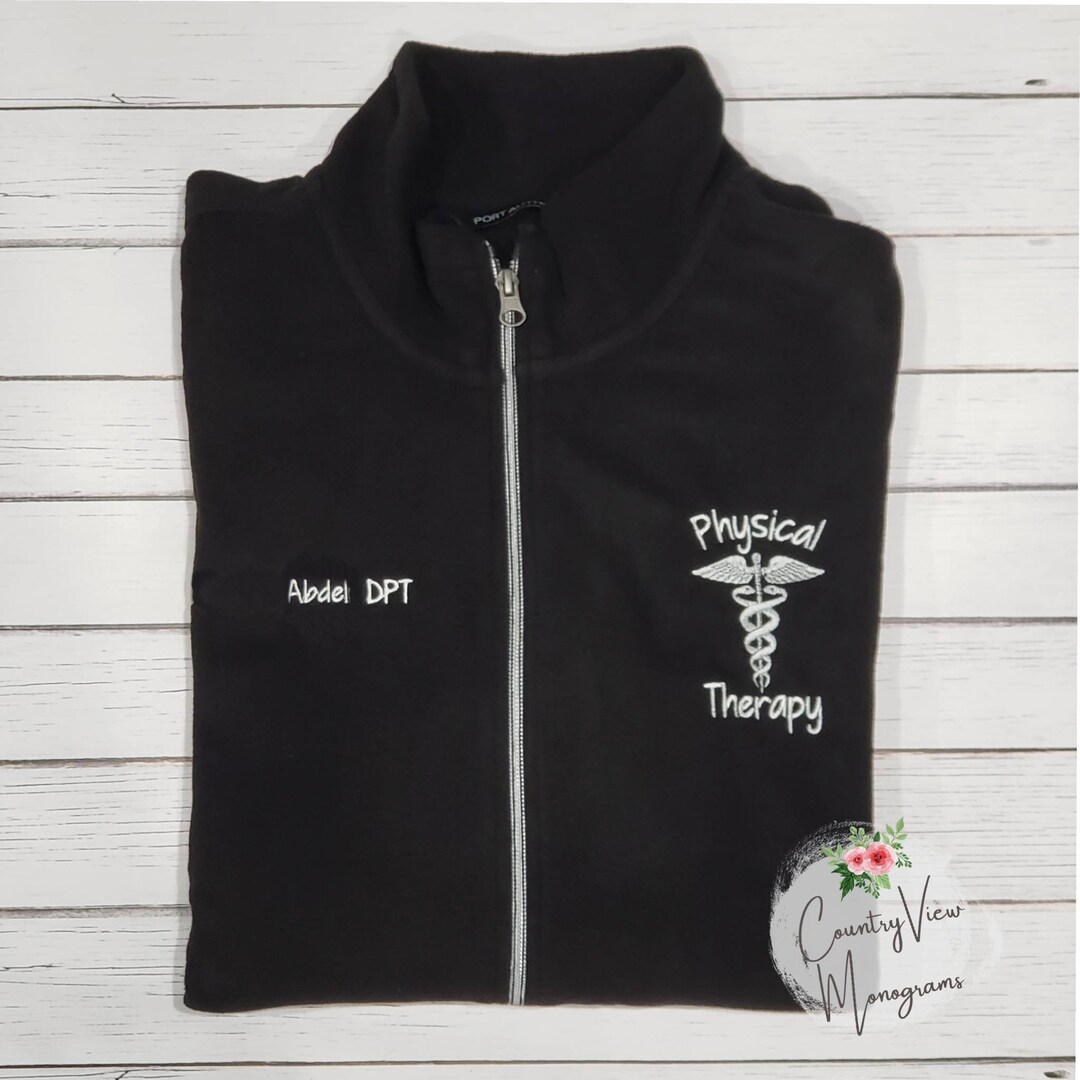 Mens/unisex-caduceus Physical Therapy Medical Fleece-dpt OT Slp Rn ...