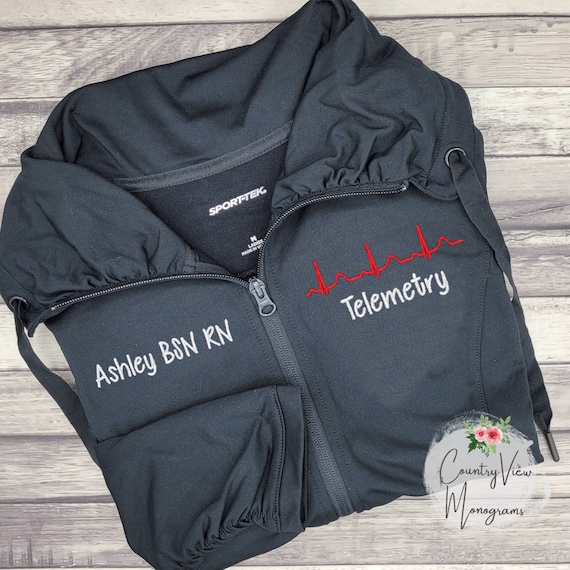 Cardiac Telemetry EKG Steth-nurse Stretch Sportwick Jacket - Etsy