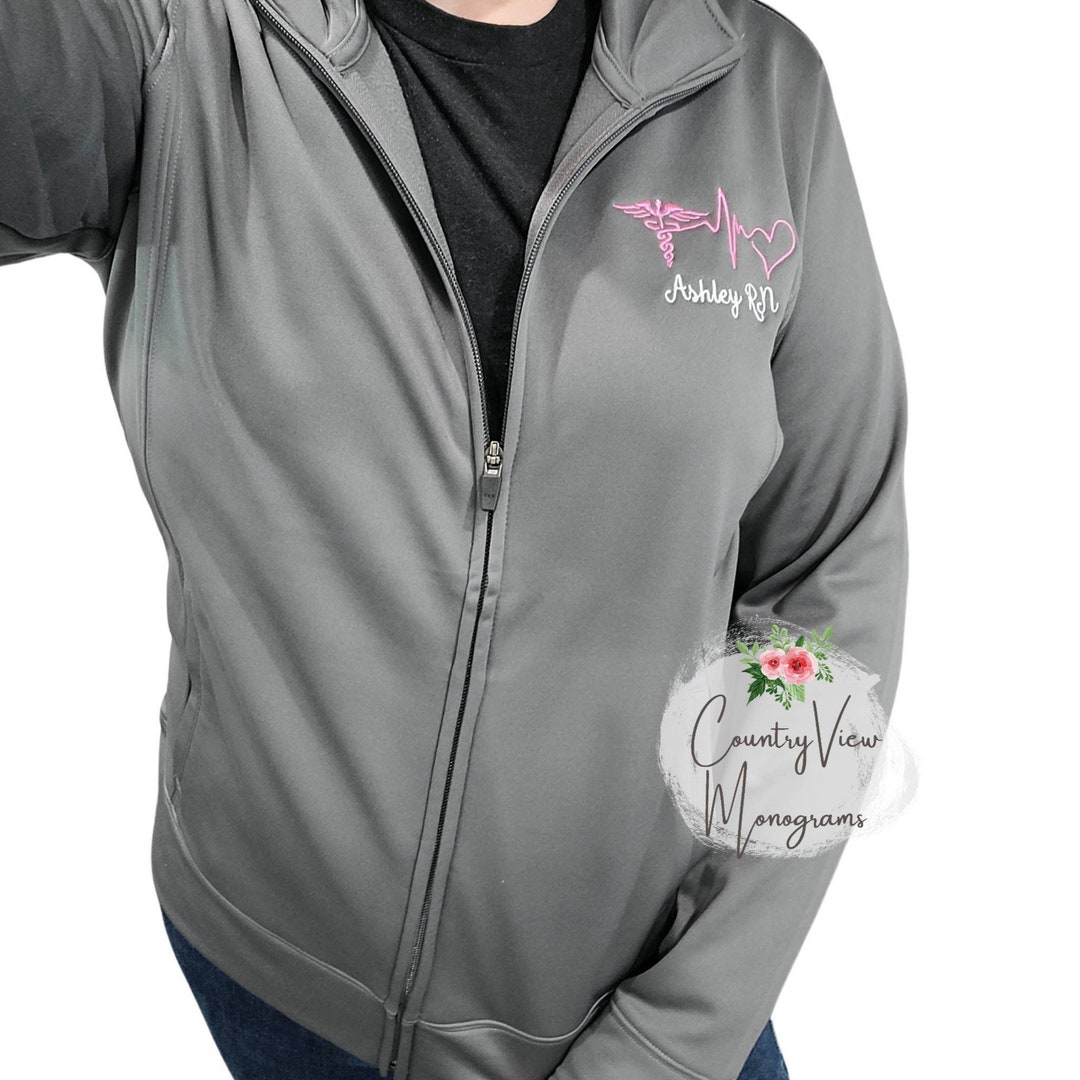 Customized Medical Trio With Caduceus EKG and Heart on Fleece Lined ...