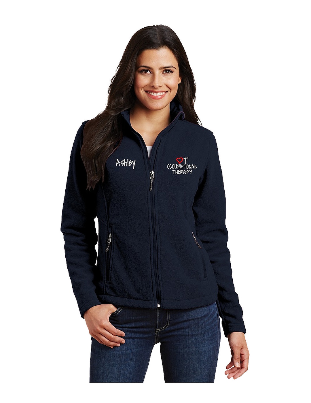 Occupational Therapy Heart OT Medical Jacket-ot-fleece Jacket With Name ...