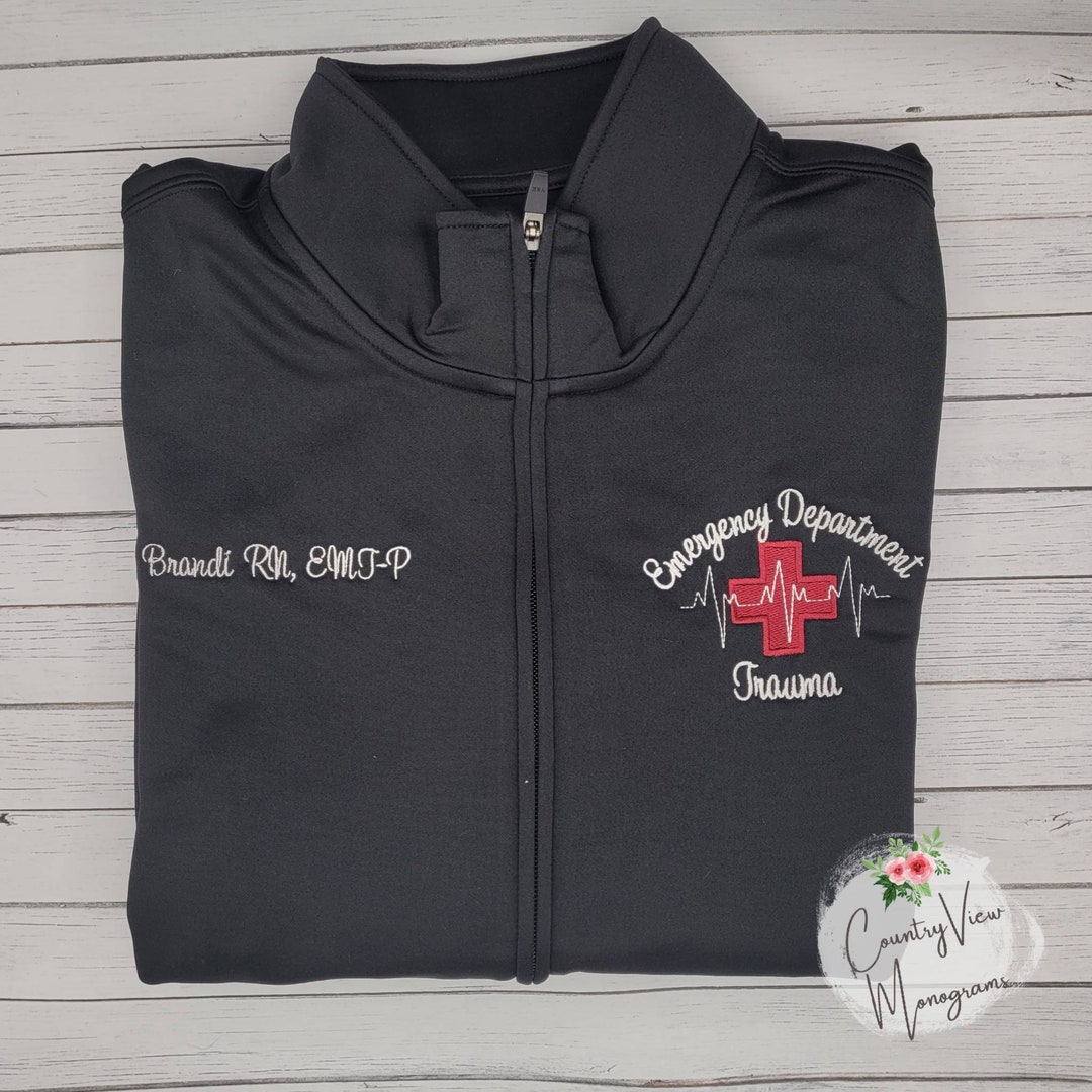 Emergency Department Trauma Nurse Sportwick Fleece Lined Jacket With ...