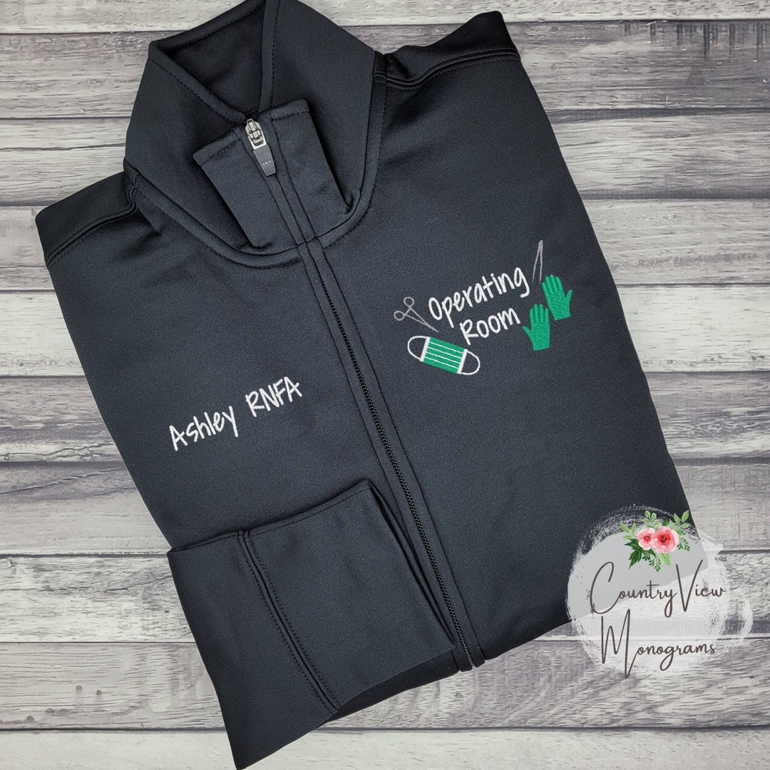 OR Operating Room Surgical Nurse Sportwick Fleece Lined Jacket -RN LPN ...