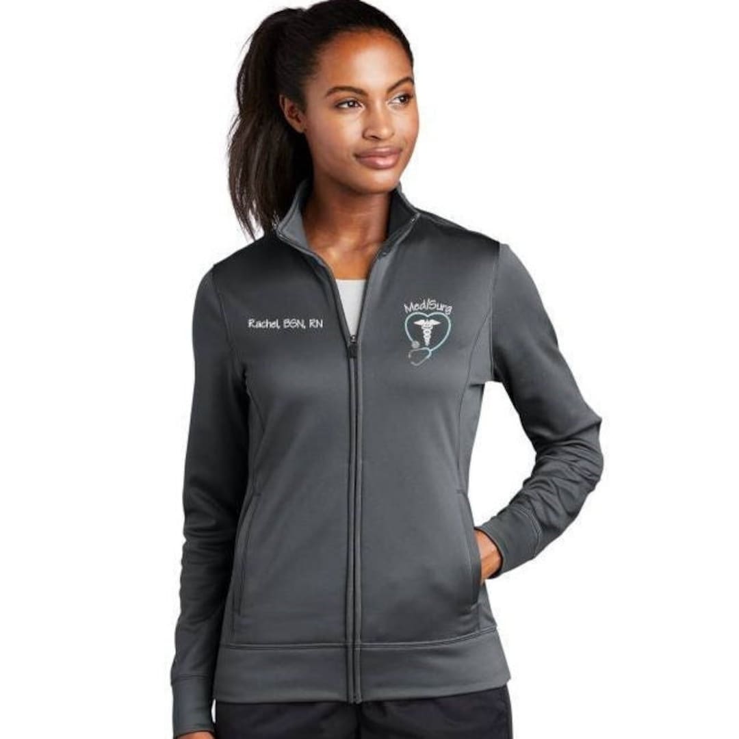 Med Surg Stethoscope With Caduceus Sportwick Fleece Lined Jacket -RN ...