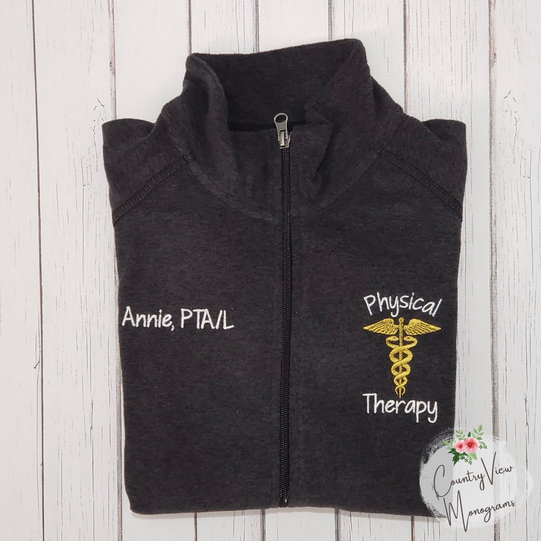 Physical Therapy Caduceus Medical Jacket-dpt OT SLP Rn--fleece Jacket ...