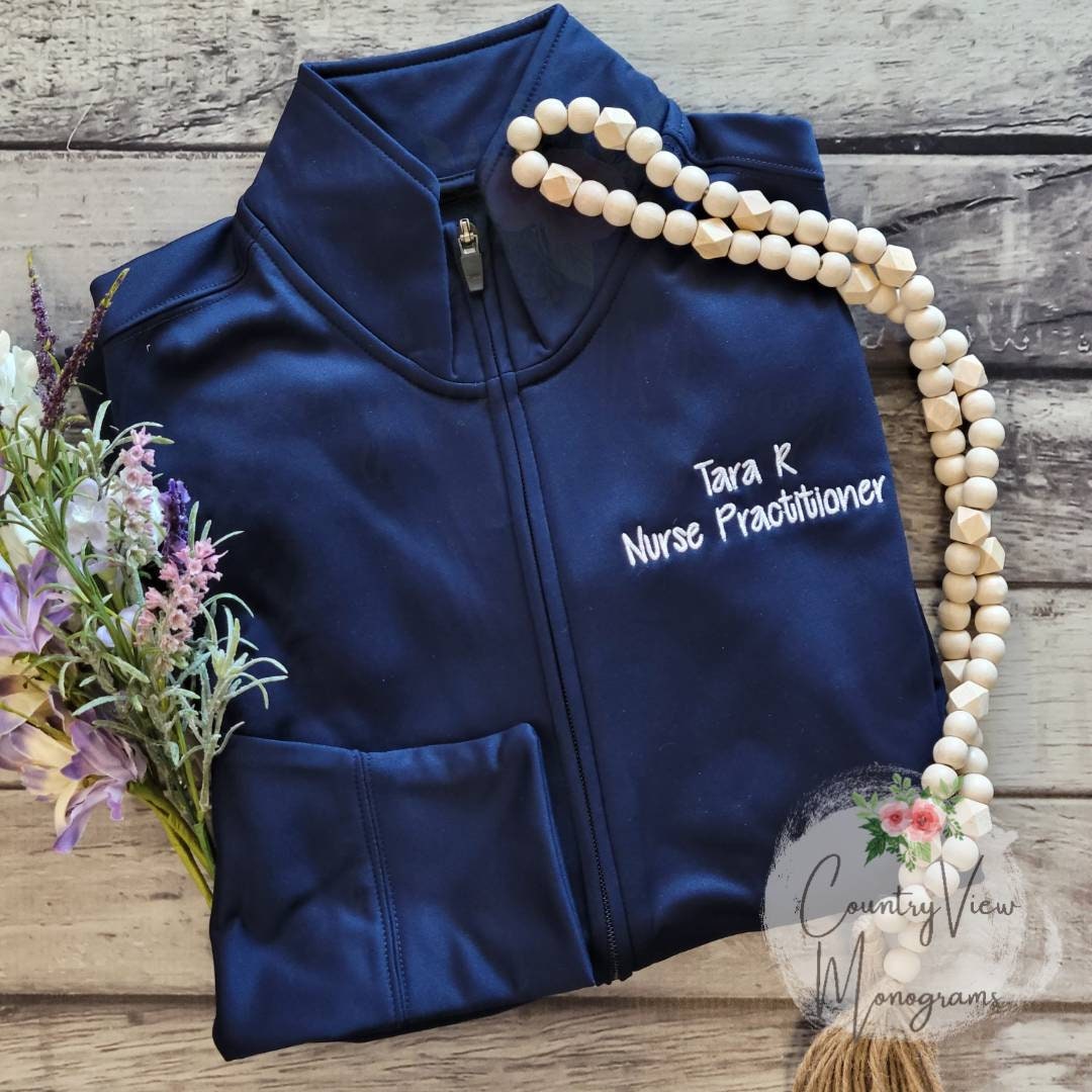 Ladies Fit Custom Medical Jacket for Name and Credentials on Sportwick ...