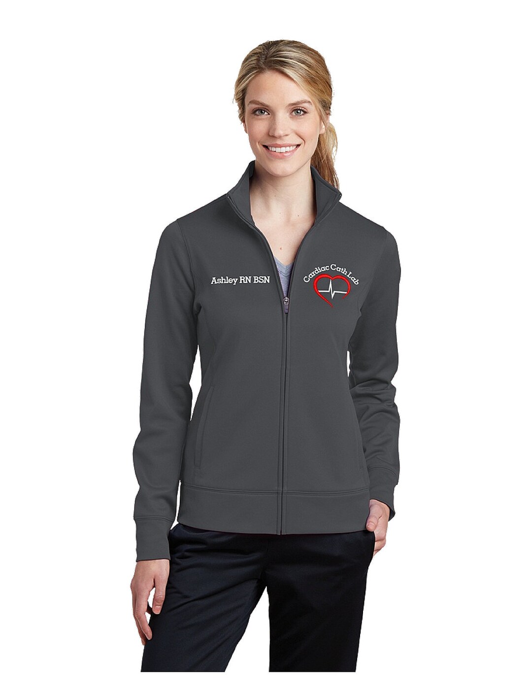 Cardiac Cath Lab Heart With EKG Sportwick Fleece Lined Jacket - Etsy