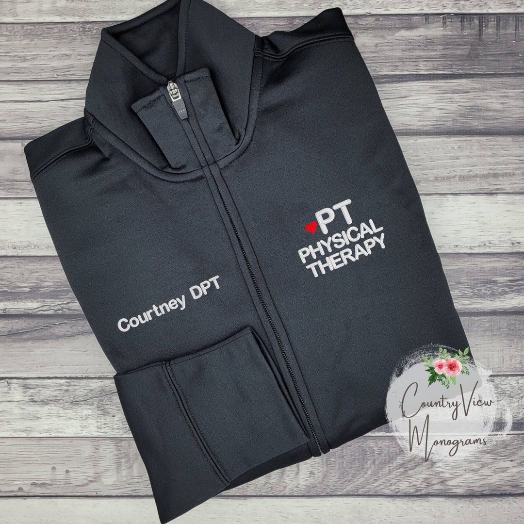 Physical Therapy Heart PT Medical Jacket-pt-sport Wick Fleece Jacket ...
