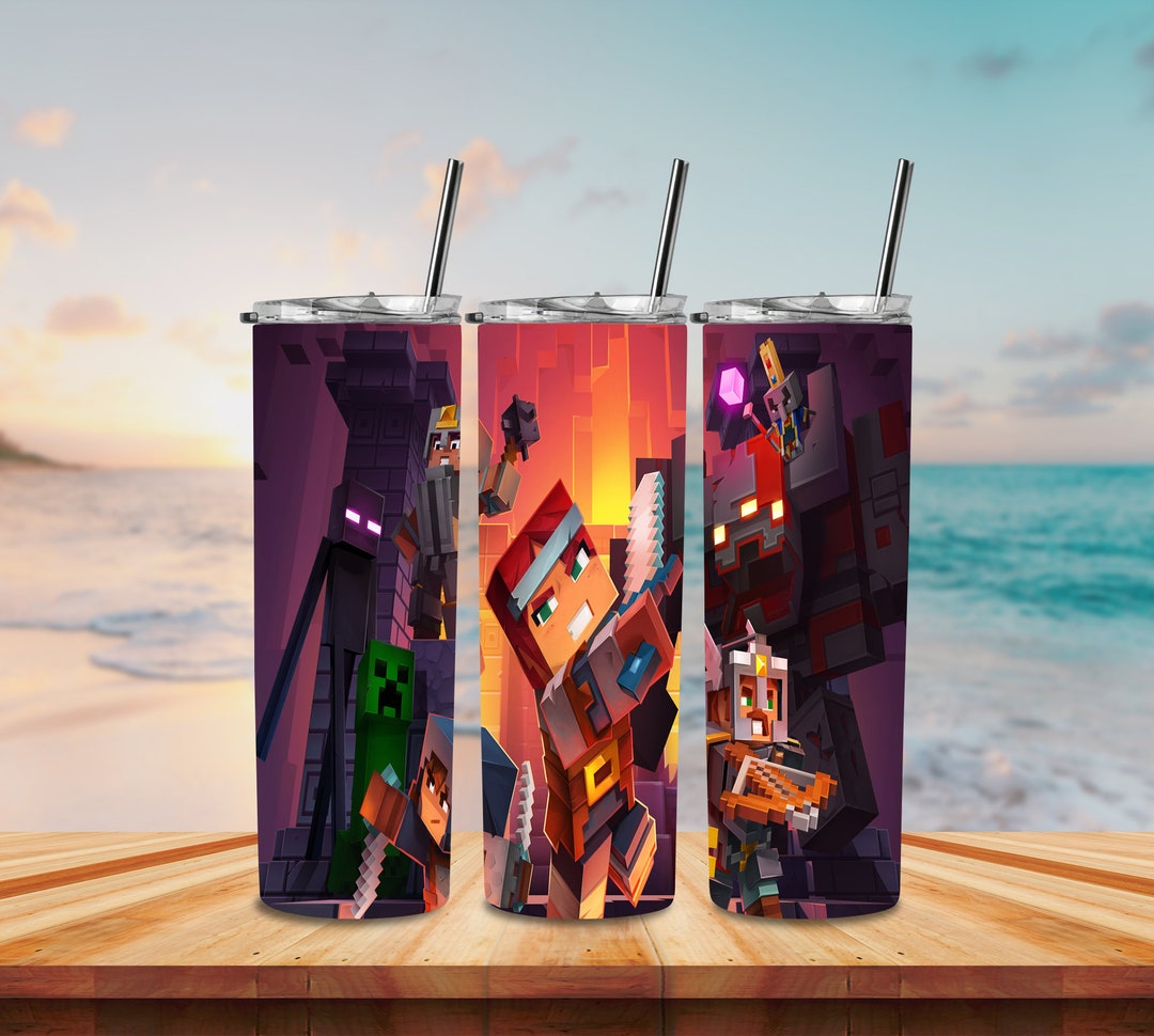 Straight Game Minecraft Sublimation Design Game 20 Oz Skinny - Etsy