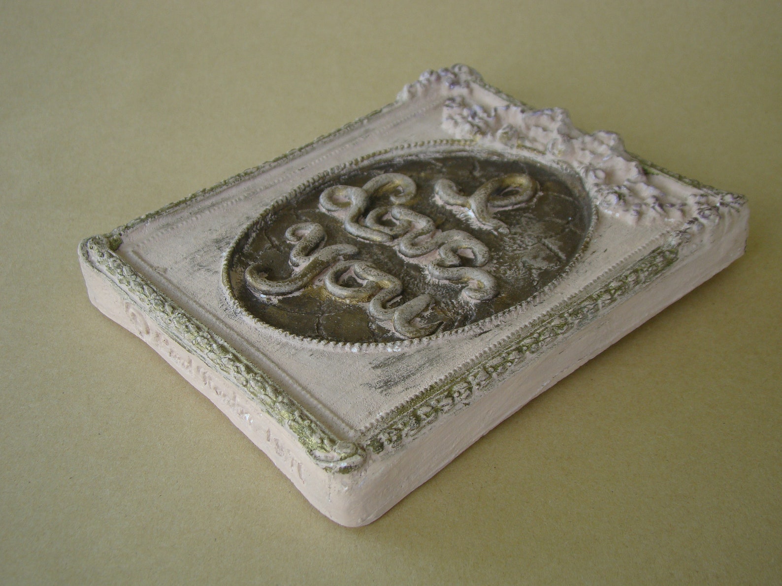 Vintage Carol Rardon Chalkware Plaque I Love You 1976 | Etsy