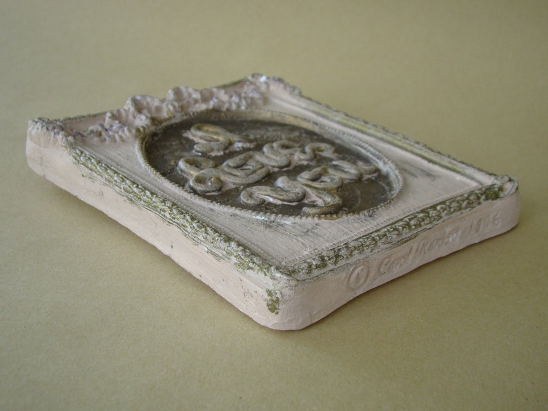 Vintage Carol Rardon Chalkware Plaque I Love You 1976 | Etsy