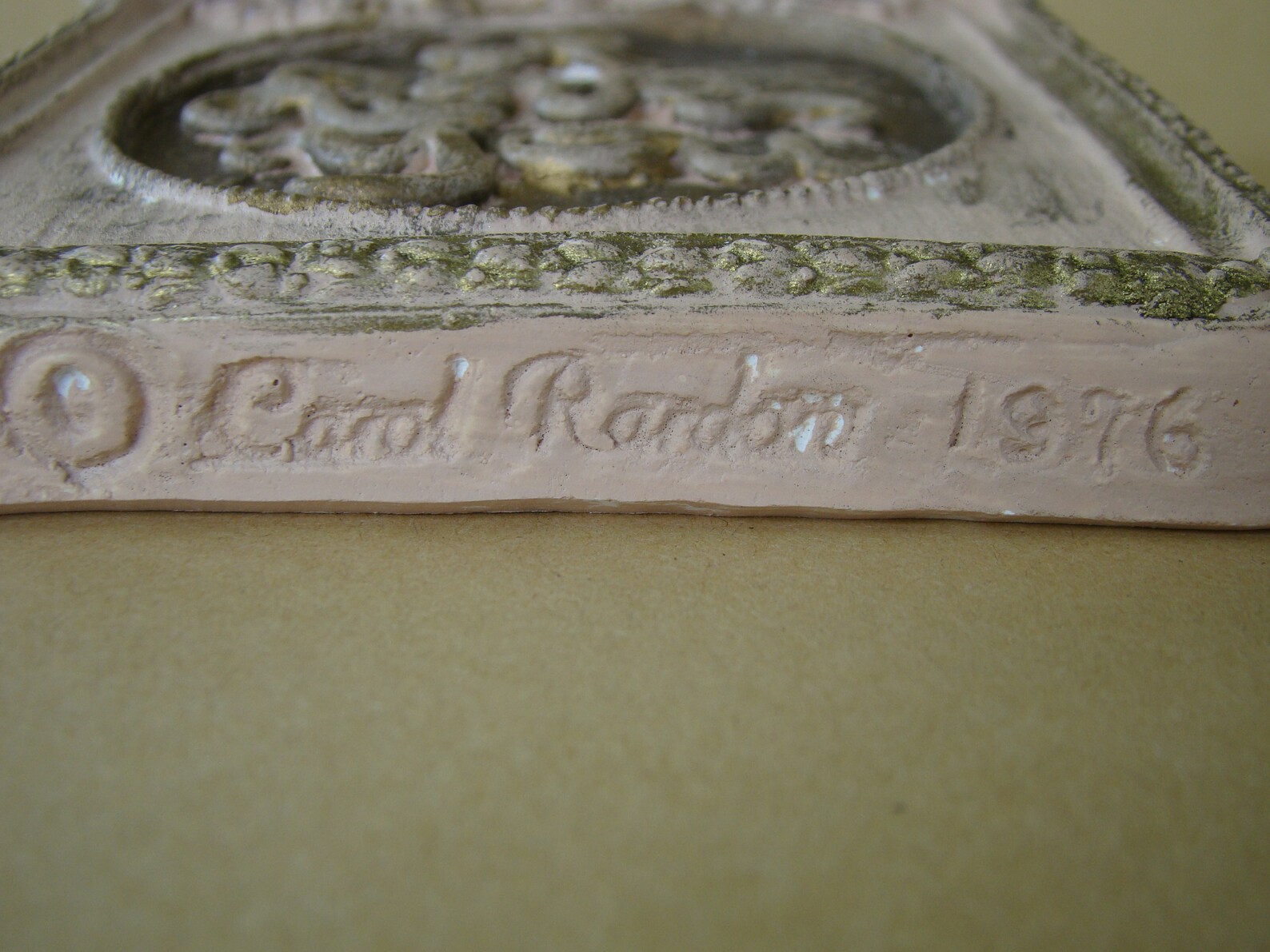 Vintage Carol Rardon Chalkware Plaque - I Love You - 1976 - Etsy