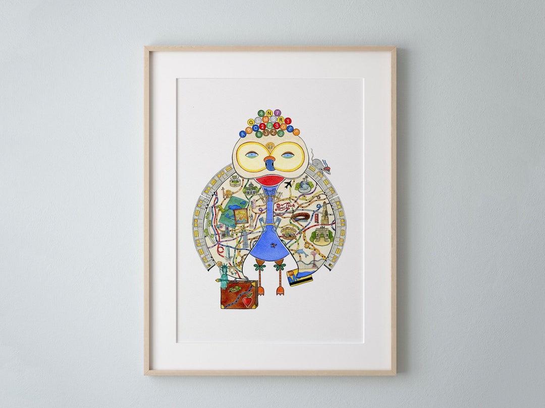 New York Subway Art, Owl Art Print, New York Print, Big Apple Art, Owl ...