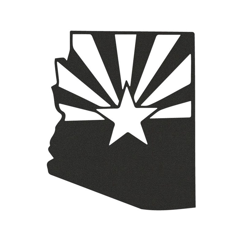 Steel Arizona Outline State Flag Wall Art Metal Home Decor - Etsy