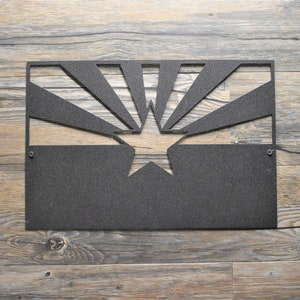 Large Arizona State Flag Metal Wall Hanging Decor Sign, Various Colors ...